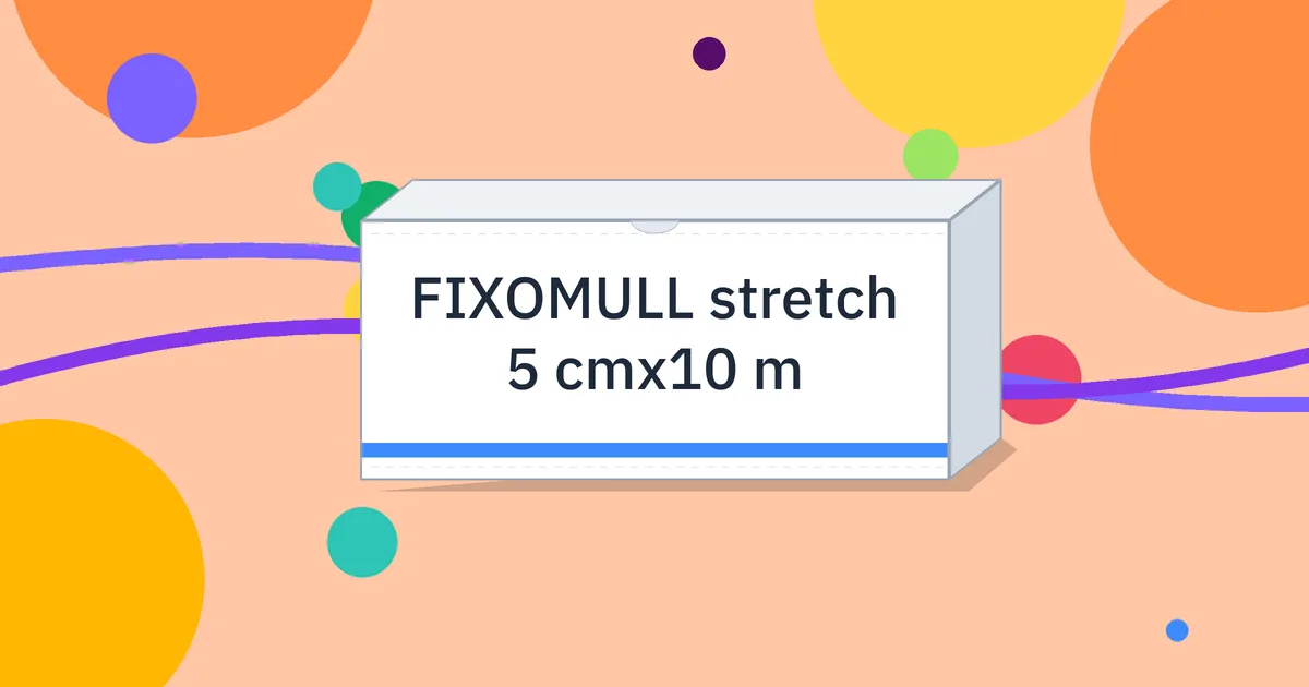 Symbolbild: Packung mit der Aufschrift FIXOMULL stretch 5 cmx10 m (PZN 04040692) – Verfügbarkeit und Bezug in Apotheken in Frankfurt am Main