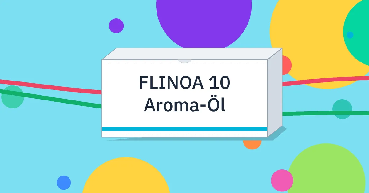 Symbolbild: Packung mit der Aufschrift FLINOA 10 Aroma-Öl (PZN 19845591) – Verfügbarkeit und Bezug in Apotheken in Frankfurt am Main