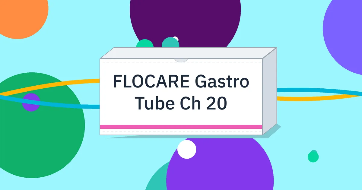 Symbolbild: Packung mit der Aufschrift FLOCARE Gastro Tube Ch 20 (PZN 02662923) – Verfügbarkeit und Bezug in Apotheken in Frankfurt am Main