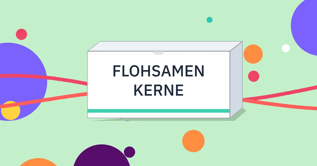 Symbolbild: Packung mit der Aufschrift FLOHSAMEN KERNE (PZN 05466938) – Verfügbarkeit und Bezug in Apotheken in Frankfurt am Main