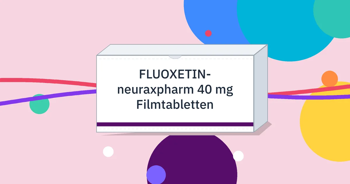 Symbolbild: Packung mit der Aufschrift FLUOXETIN-neuraxpharm 40 mg Filmtabletten (PZN 00681141) – Verfügbarkeit und Bezug in Apotheken in Frankfurt am Main