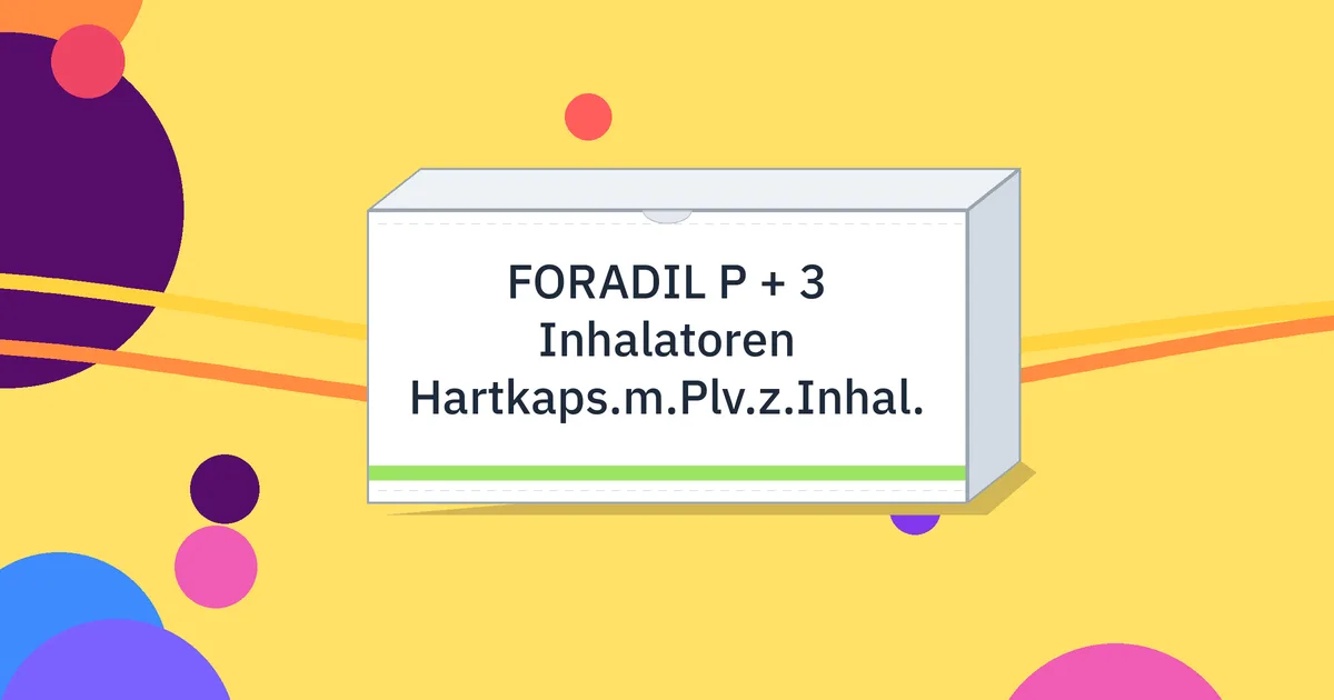 Symbolbild: Packung mit der Aufschrift FORADIL P + 3 Inhalatoren Hartkaps.m.Plv.z.Inhal. (PZN 04946062) – Verfügbarkeit und Bezug in Apotheken in Frankfurt am Main