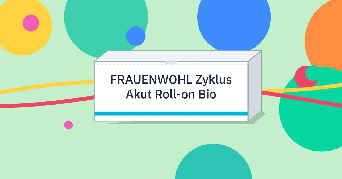 Symbolbild: Packung mit der Aufschrift FRAUENWOHL Zyklus Akut Roll-on Bio (PZN 16485784) – Verfügbarkeit und Bezug in Apotheken in Frankfurt am Main
