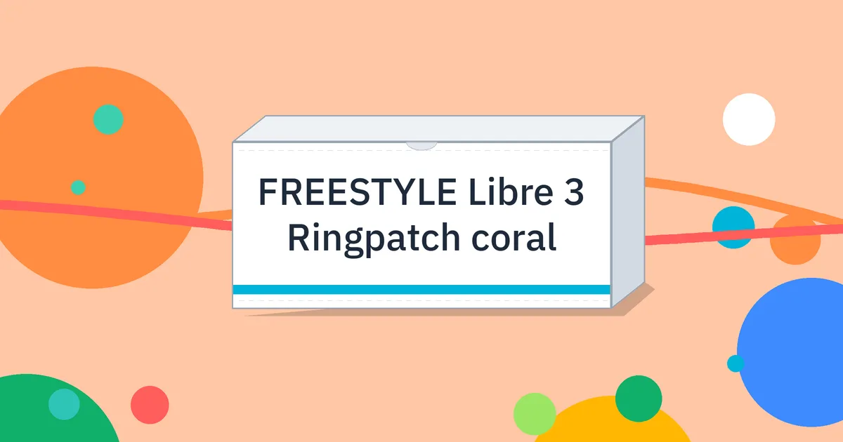 Symbolbild: Packung mit der Aufschrift FREESTYLE Libre 3 Ringpatch coral (PZN 19865004) – Verfügbarkeit und Bezug in Apotheken in Frankfurt am Main