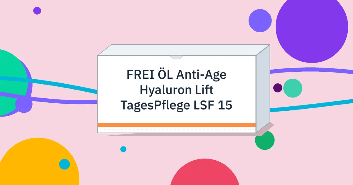 Symbolbild: Packung mit der Aufschrift FREI ÖL Anti-Age Hyaluron Lift TagesPflege LSF 15 (PZN 11359201) – Verfügbarkeit und Bezug in Apotheken in Frankfurt am Main