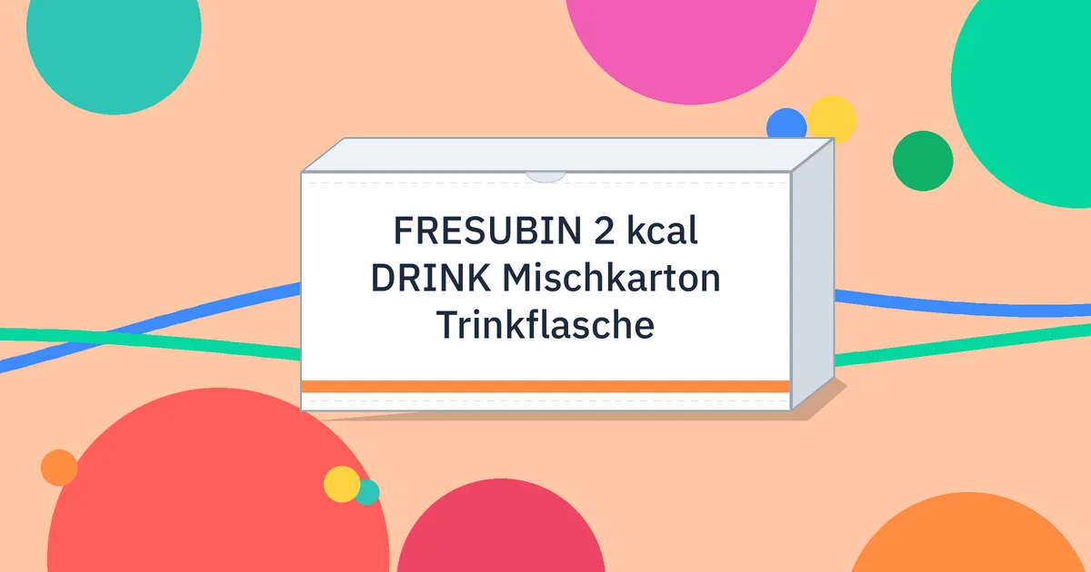 Symbolbild: Packung mit der Aufschrift FRESUBIN 2 kcal DRINK Mischkarton Trinkflasche (PZN 19553664) – Verfügbarkeit und Bezug in Apotheken in Frankfurt am Main
