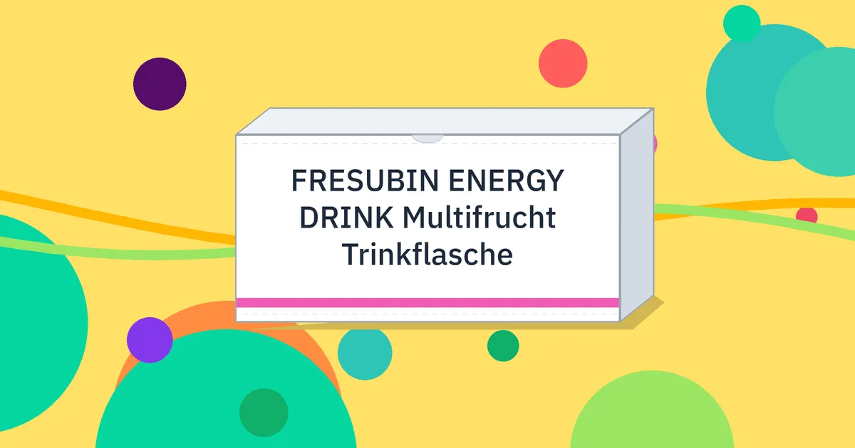 Symbolbild: Packung mit der Aufschrift FRESUBIN ENERGY DRINK Multifrucht Trinkflasche (PZN 19860308) – Verfügbarkeit und Bezug in Apotheken in Frankfurt am Main