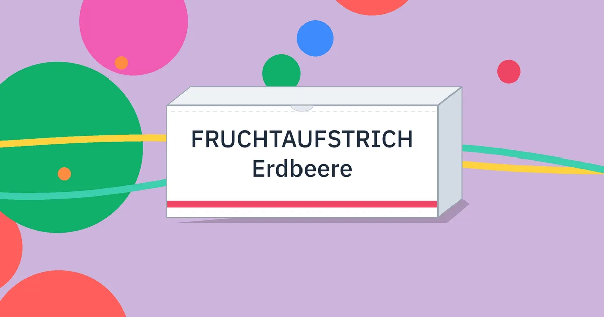 Symbolbild: Packung mit der Aufschrift FRUCHTAUFSTRICH Erdbeere (PZN 09724254) – Verfügbarkeit und Bezug in Apotheken in Frankfurt am Main