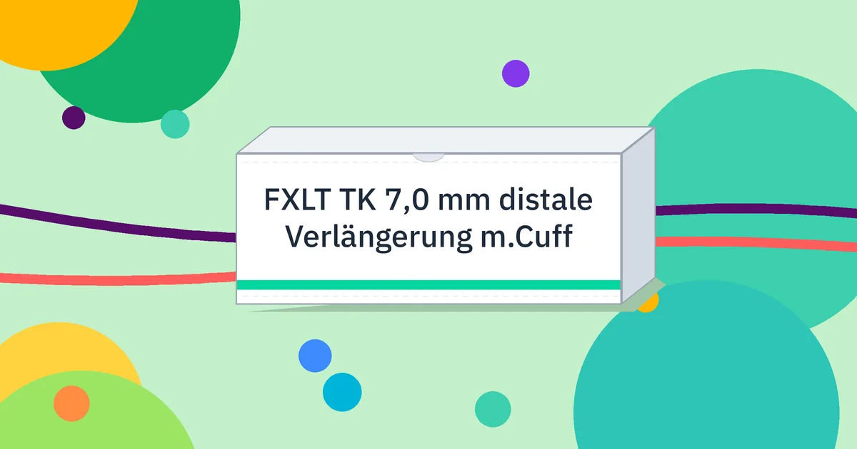 Symbolbild: Packung mit der Aufschrift FXLT TK 7,0 mm distale Verlängerung m.Cuff (PZN 20406017) – Verfügbarkeit und Bezug in Apotheken in Frankfurt am Main