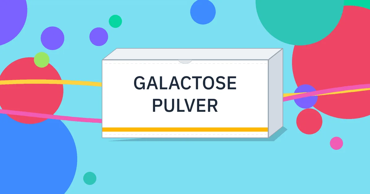 Symbolbild: Packung mit der Aufschrift GALACTOSE PULVER (PZN 11258173) – Verfügbarkeit und Bezug in Apotheken in Frankfurt am Main
