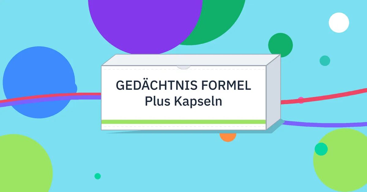 Symbolbild: Packung mit der Aufschrift GEDÄCHTNIS FORMEL Plus Kapseln (PZN 18667727) – Verfügbarkeit und Bezug in Apotheken in Frankfurt am Main