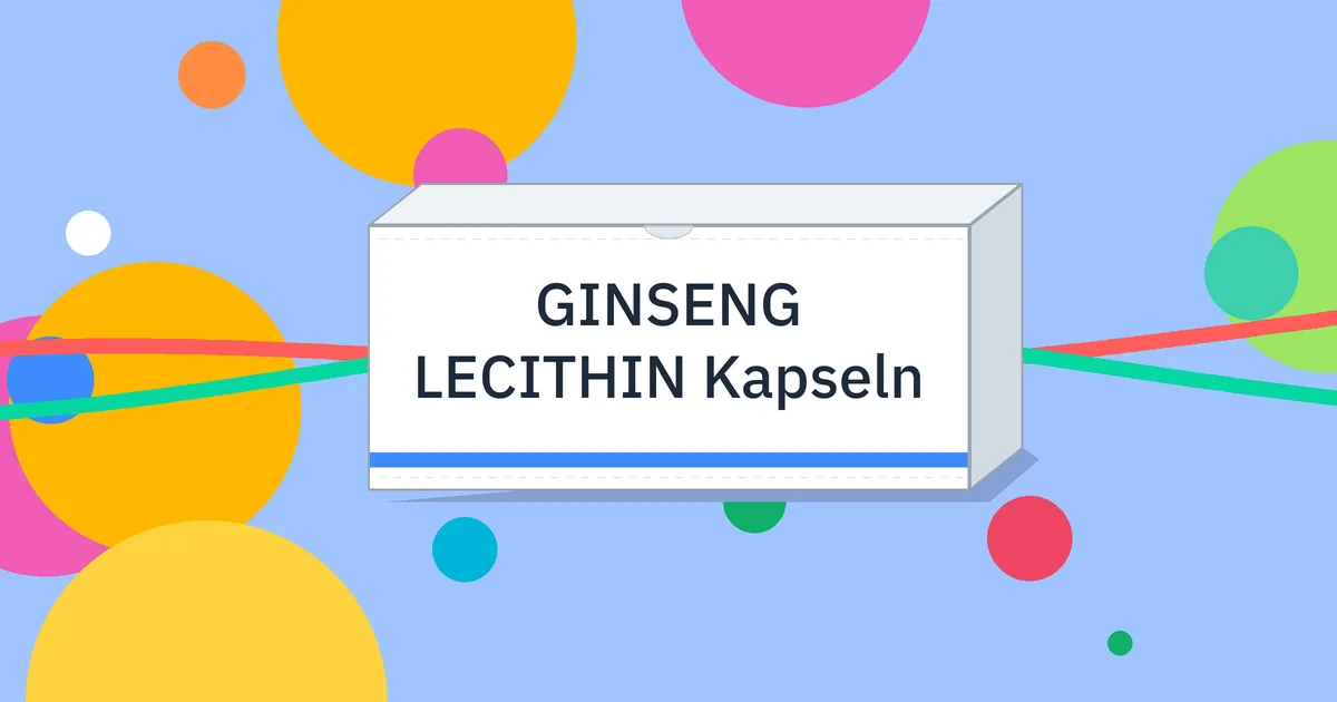 Symbolbild: Packung mit der Aufschrift GINSENG LECITHIN Kapseln (PZN 10042531) – Verfügbarkeit und Bezug in Apotheken in Frankfurt am Main