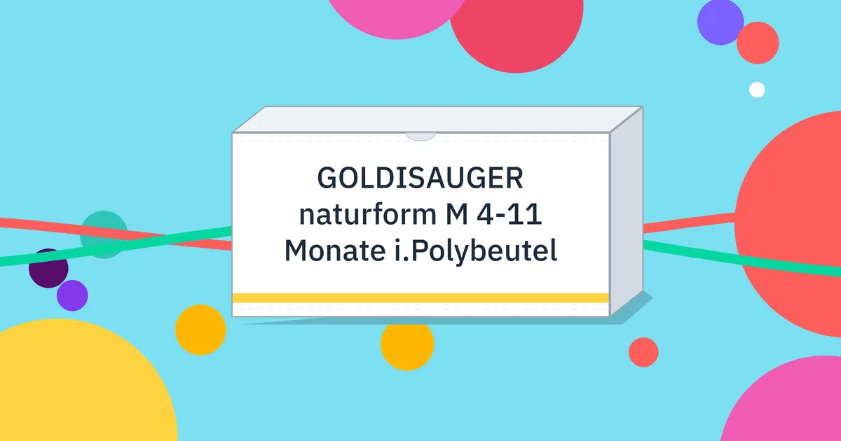 Symbolbild: Packung mit der Aufschrift GOLDISAUGER naturform M 4-11 Monate i.Polybeutel (PZN 12543059) – Verfügbarkeit und Bezug in Apotheken in Frankfurt am Main