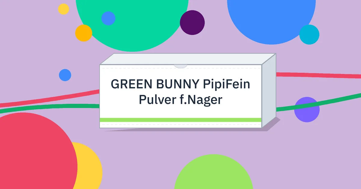 Symbolbild: Packung mit der Aufschrift GREEN BUNNY PipiFein Pulver f.Nager (PZN 19639176) – Verfügbarkeit und Bezug in Apotheken in Frankfurt am Main