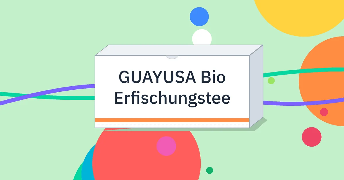 Symbolbild: Packung mit der Aufschrift GUAYUSA Bio Erfischungstee (PZN 18680716) – Verfügbarkeit und Bezug in Apotheken in Frankfurt am Main