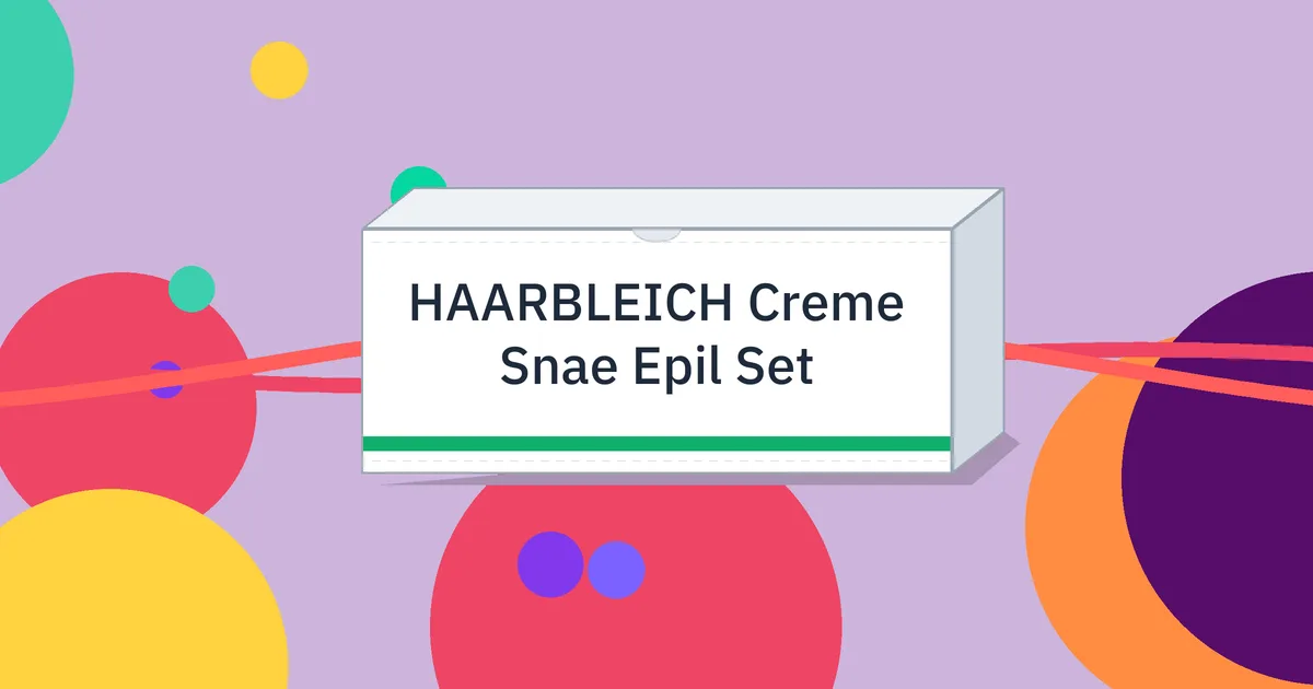 Symbolbild: Packung mit der Aufschrift HAARBLEICH Creme Snae Epil Set (PZN 02186026) – Verfügbarkeit und Bezug in Apotheken in Frankfurt am Main