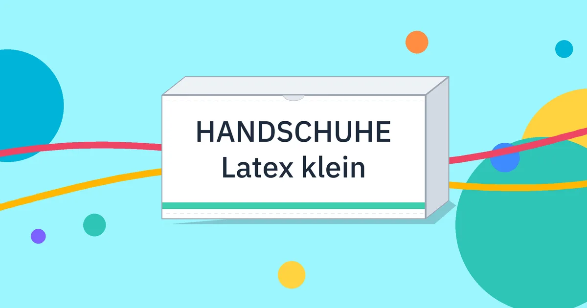 Symbolbild: Packung mit der Aufschrift HANDSCHUHE Latex klein (PZN 08532512) – Verfügbarkeit und Bezug in Apotheken in Frankfurt am Main