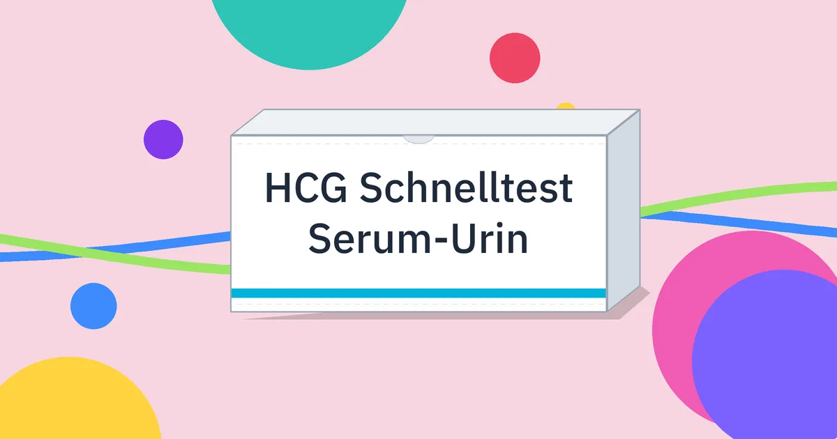 Symbolbild: Packung mit der Aufschrift HCG Schnelltest Serum-Urin (PZN 01139088) – Verfügbarkeit und Bezug in Apotheken in Frankfurt am Main