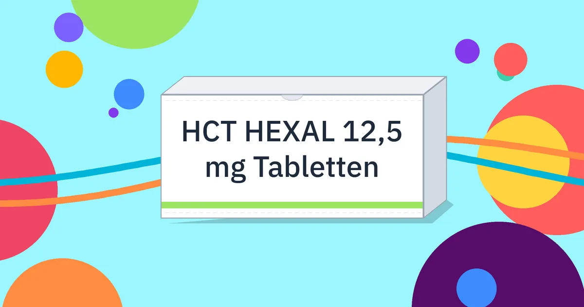 Symbolbild: Packung mit der Aufschrift HCT HEXAL 12,5 mg Tabletten (PZN 00271880) – Verfügbarkeit und Bezug in Apotheken in Frankfurt am Main