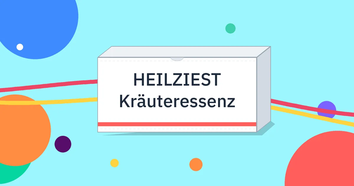 Symbolbild: Packung mit der Aufschrift HEILZIEST Kräuteressenz (PZN 11527087) – Verfügbarkeit und Bezug in Apotheken in Frankfurt am Main
