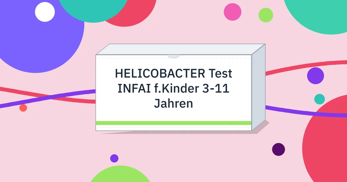 Symbolbild: Packung mit der Aufschrift HELICOBACTER Test INFAI f.Kinder 3-11 Jahren (PZN 02157869) – Verfügbarkeit und Bezug in Apotheken in Frankfurt am Main