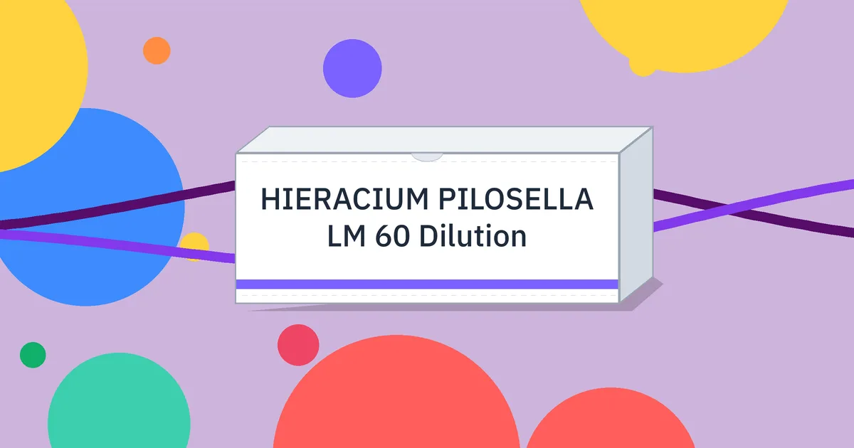 Symbolbild: Packung mit der Aufschrift HIERACIUM PILOSELLA LM 60 Dilution (PZN 13553723) – Verfügbarkeit und Bezug in Apotheken in Frankfurt am Main