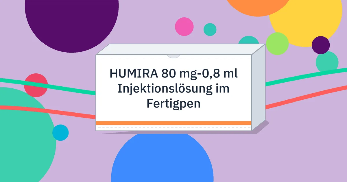 Symbolbild: Packung mit der Aufschrift HUMIRA 80 mg-0,8 ml Injektionslösung im Fertigpen (PZN 14257530) – Verfügbarkeit und Bezug in Apotheken in Frankfurt am Main