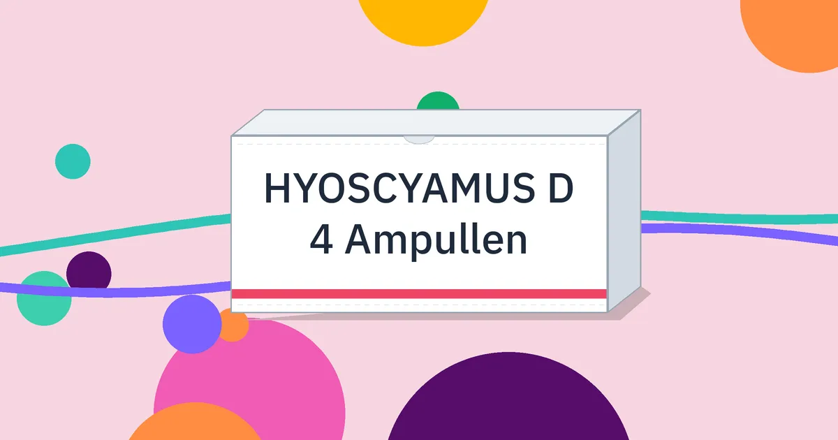 Symbolbild: Packung mit der Aufschrift HYOSCYAMUS D 4 Ampullen (PZN 11706430) – Verfügbarkeit und Bezug in Apotheken in Frankfurt am Main