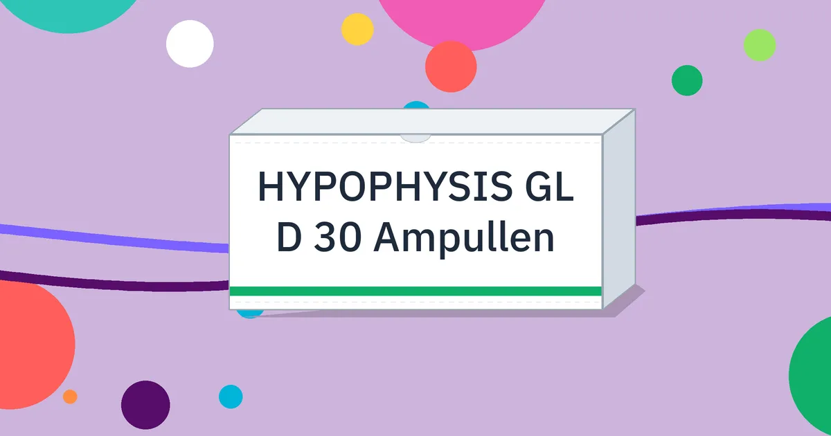 Symbolbild: Packung mit der Aufschrift HYPOPHYSIS GL D 30 Ampullen (PZN 02831449) – Verfügbarkeit und Bezug in Apotheken in Frankfurt am Main