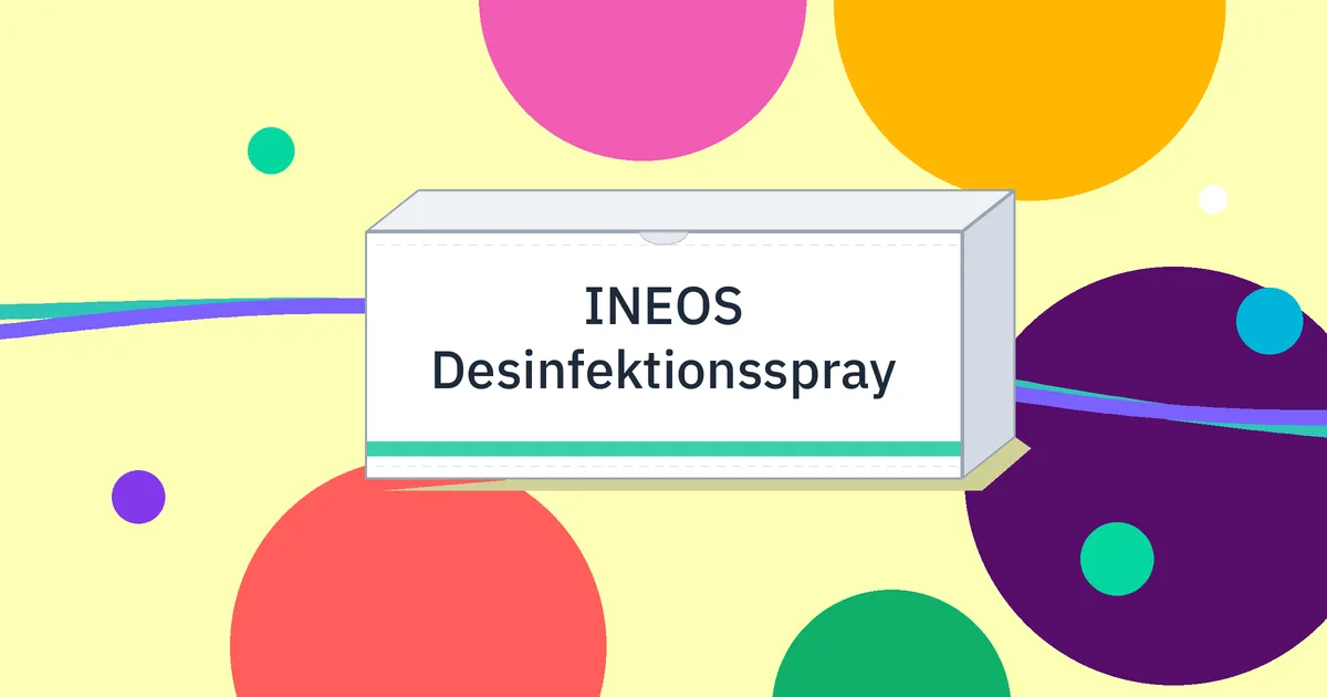 Symbolbild: Packung mit der Aufschrift INEOS Desinfektionsspray (PZN 17875903) – Verfügbarkeit und Bezug in Apotheken in Frankfurt am Main