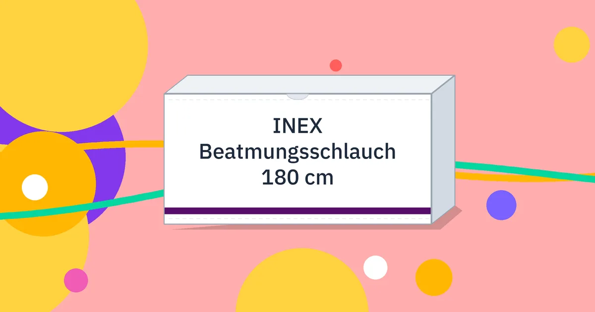 Symbolbild: Packung mit der Aufschrift INEX Beatmungsschlauch 180 cm (PZN 20917120) – Verfügbarkeit und Bezug in Apotheken in Frankfurt am Main