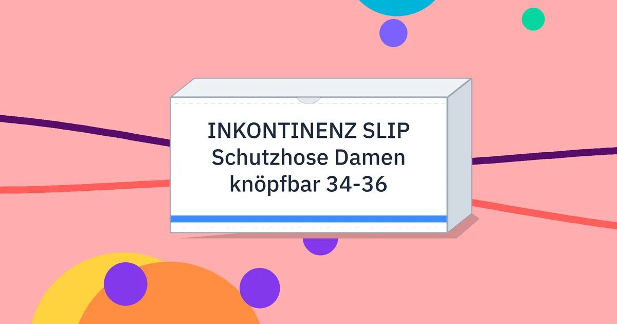 Symbolbild: Packung mit der Aufschrift INKONTINENZ SLIP Schutzhose Damen knöpfbar 34-36 (PZN 10915717) – Verfügbarkeit und Bezug in Apotheken in Frankfurt am Main