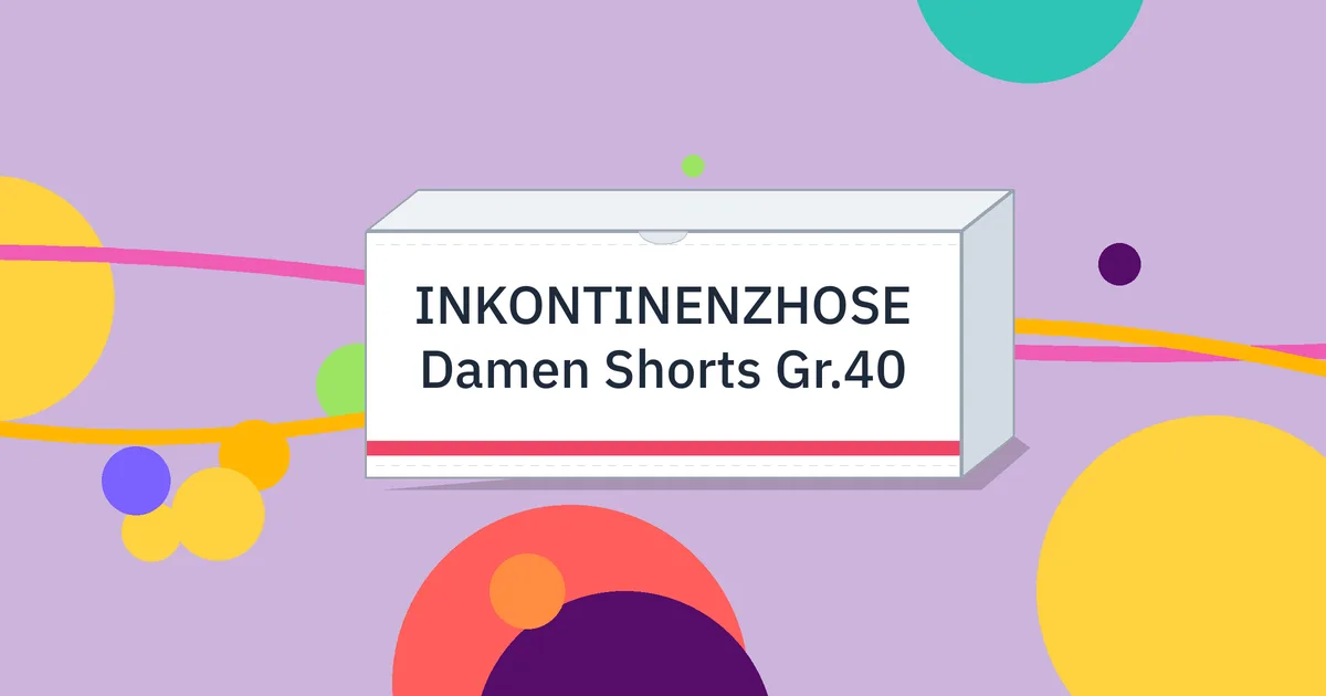 Symbolbild: Packung mit der Aufschrift INKONTINENZHOSE Damen Shorts Gr.40 (PZN 02450084) – Verfügbarkeit und Bezug in Apotheken in Frankfurt am Main