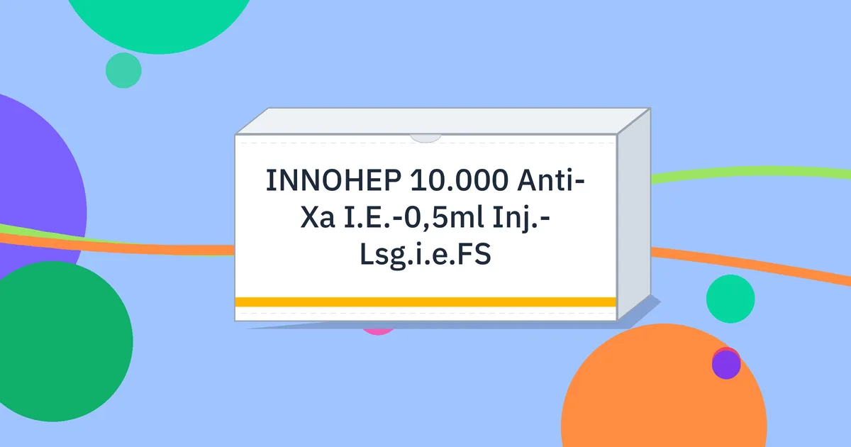 Symbolbild: Packung mit der Aufschrift INNOHEP 10.000 Anti-Xa I.E.-0,5ml Inj.-Lsg.i.e.FS (PZN 17491137) – Verfügbarkeit und Bezug in Apotheken in Frankfurt am Main
