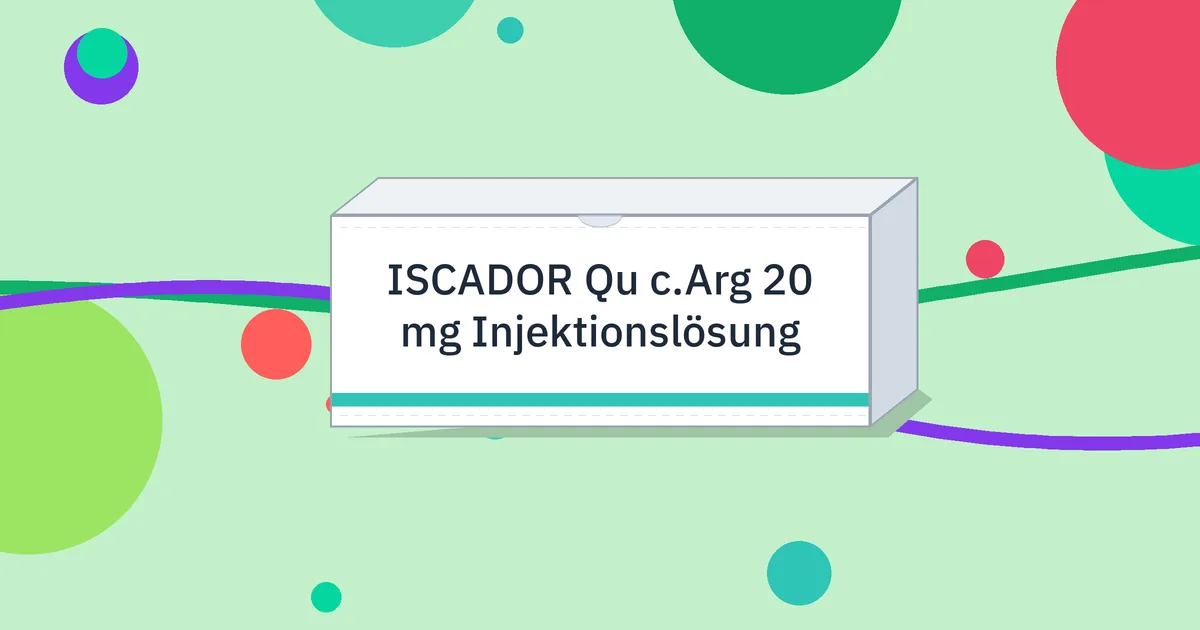 Symbolbild: Packung mit der Aufschrift ISCADOR Qu c.Arg 20 mg Injektionslösung (PZN 01386148) – Verfügbarkeit und Bezug in Apotheken in Frankfurt am Main