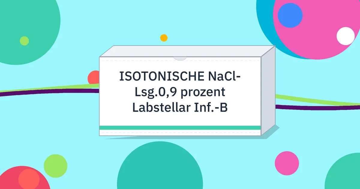 Symbolbild: Packung mit der Aufschrift ISOTONISCHE NaCl-Lsg.0,9 prozent Labstellar Inf.-B (PZN 19692182) – Verfügbarkeit und Bezug in Apotheken in Frankfurt am Main