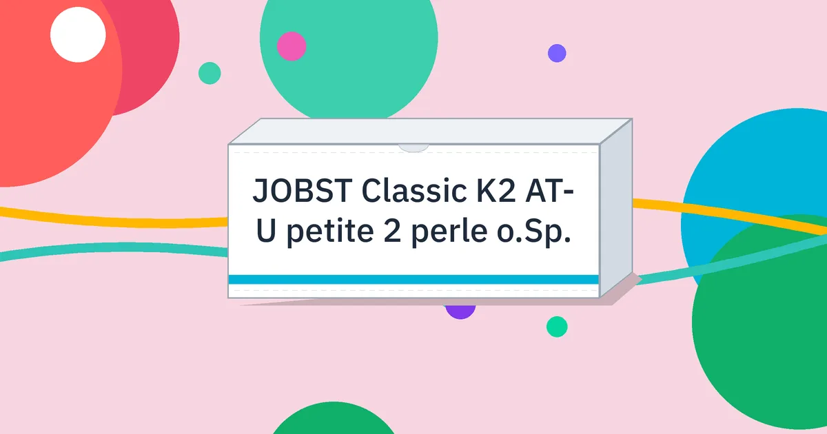 Symbolbild: Packung mit der Aufschrift JOBST Classic K2 AT-U petite 2 perle o.Sp. (PZN 13068376) – Verfügbarkeit und Bezug in Apotheken in Frankfurt am Main