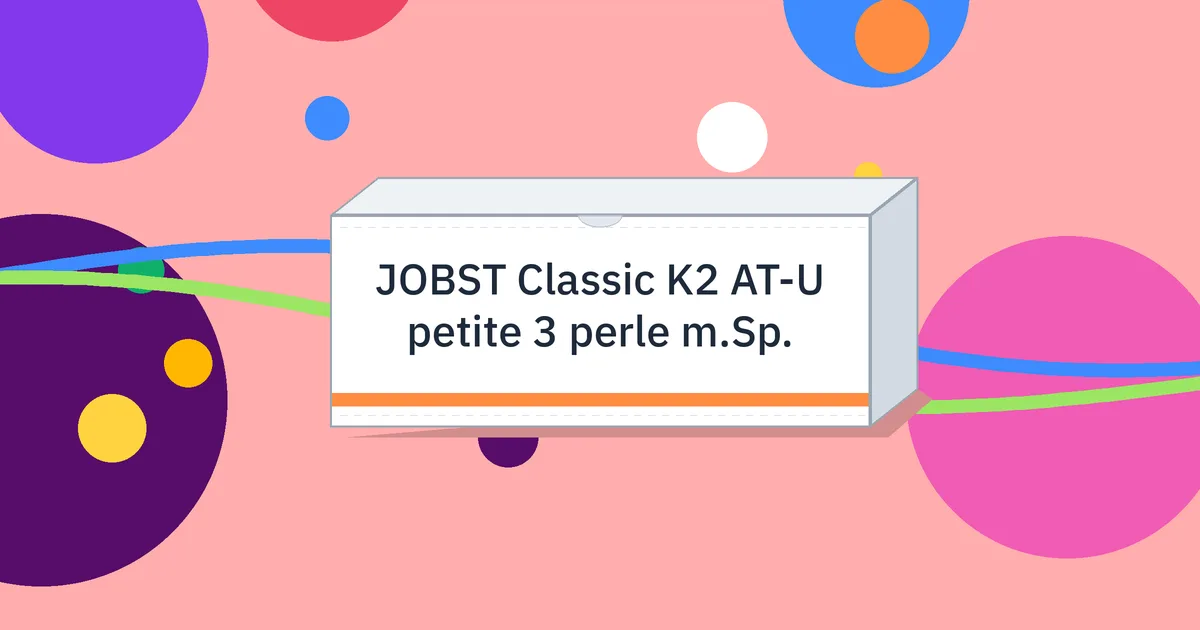 Symbolbild: Packung mit der Aufschrift JOBST Classic K2 AT-U petite 3 perle m.Sp. (PZN 13068092) – Verfügbarkeit und Bezug in Apotheken in Frankfurt am Main