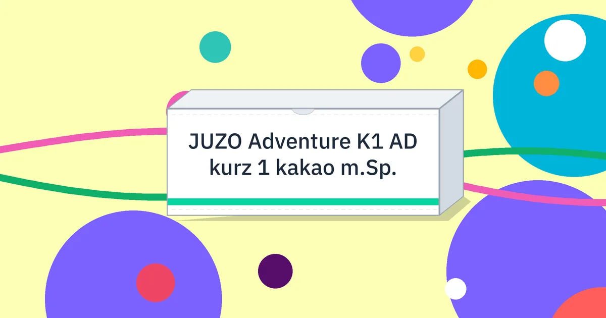 Symbolbild: Packung mit der Aufschrift JUZO Adventure K1 AD kurz 1 kakao m.Sp. (PZN 14971871) – Verfügbarkeit und Bezug in Apotheken in Frankfurt am Main