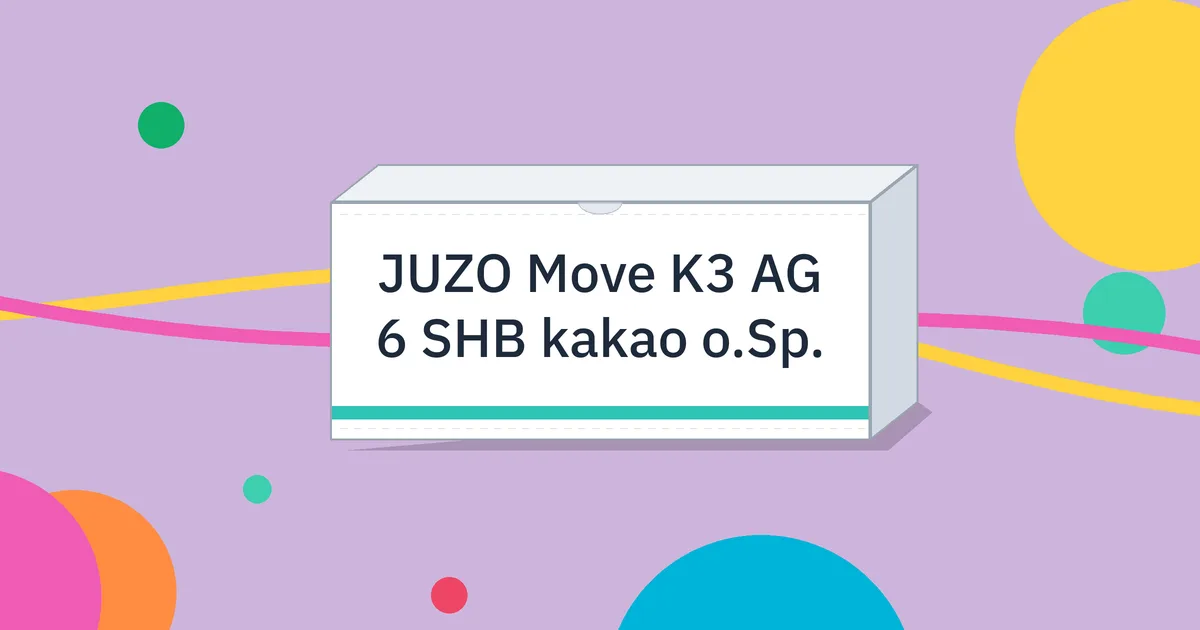 Symbolbild: Packung mit der Aufschrift JUZO Move K3 AG 6 SHB kakao o.Sp. (PZN 18589393) – Verfügbarkeit und Bezug in Apotheken in Frankfurt am Main