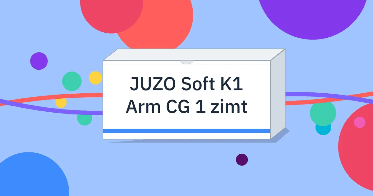 Symbolbild: Packung mit der Aufschrift JUZO Soft K1 Arm CG 1 zimt (PZN 15508193) – Verfügbarkeit und Bezug in Apotheken in Frankfurt am Main