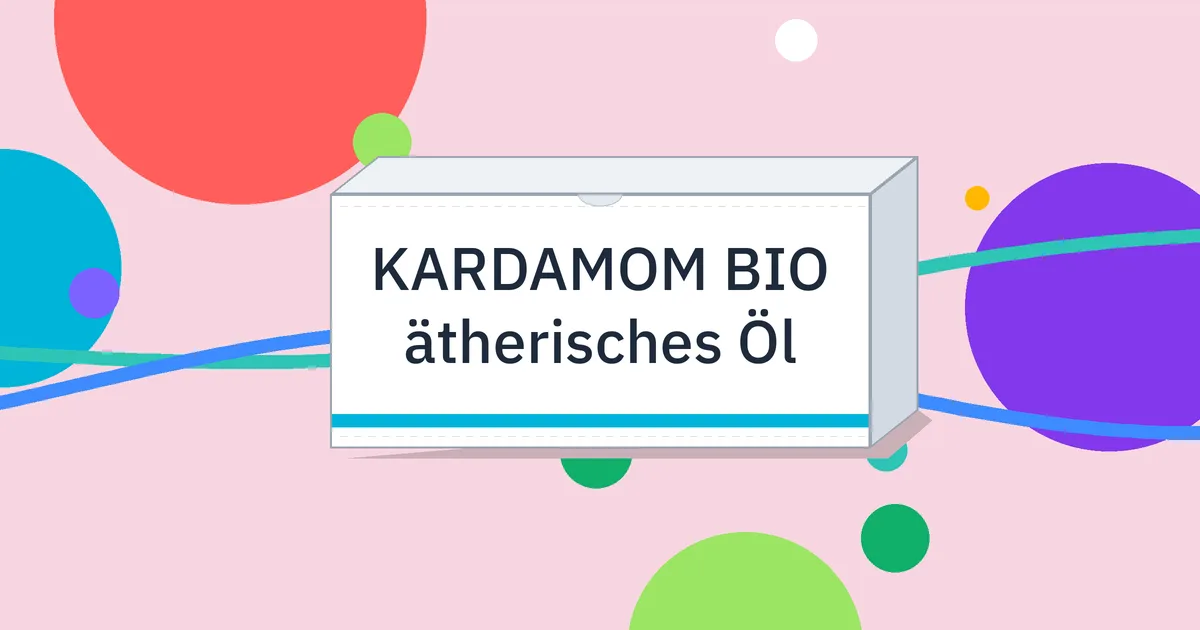 Symbolbild: Packung mit der Aufschrift KARDAMOM BIO ätherisches Öl (PZN 15427017) – Verfügbarkeit und Bezug in Apotheken in Frankfurt am Main