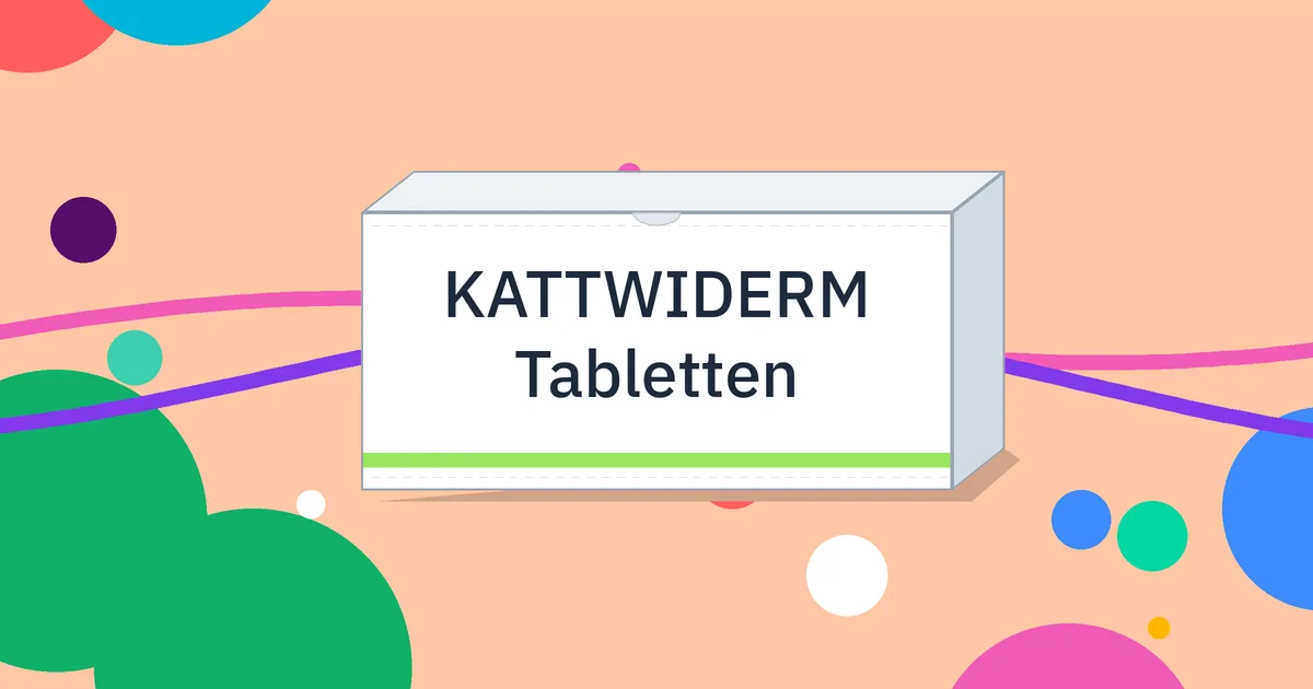 Symbolbild: Packung mit der Aufschrift KATTWIDERM Tabletten (PZN 01396282) – Verfügbarkeit und Bezug in Apotheken in Frankfurt am Main