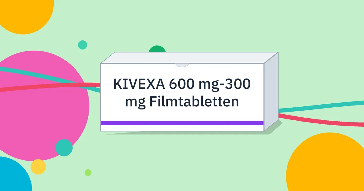 Symbolbild: Packung mit der Aufschrift KIVEXA 600 mg-300 mg Filmtabletten (PZN 12575852) – Verfügbarkeit und Bezug in Apotheken in Frankfurt am Main