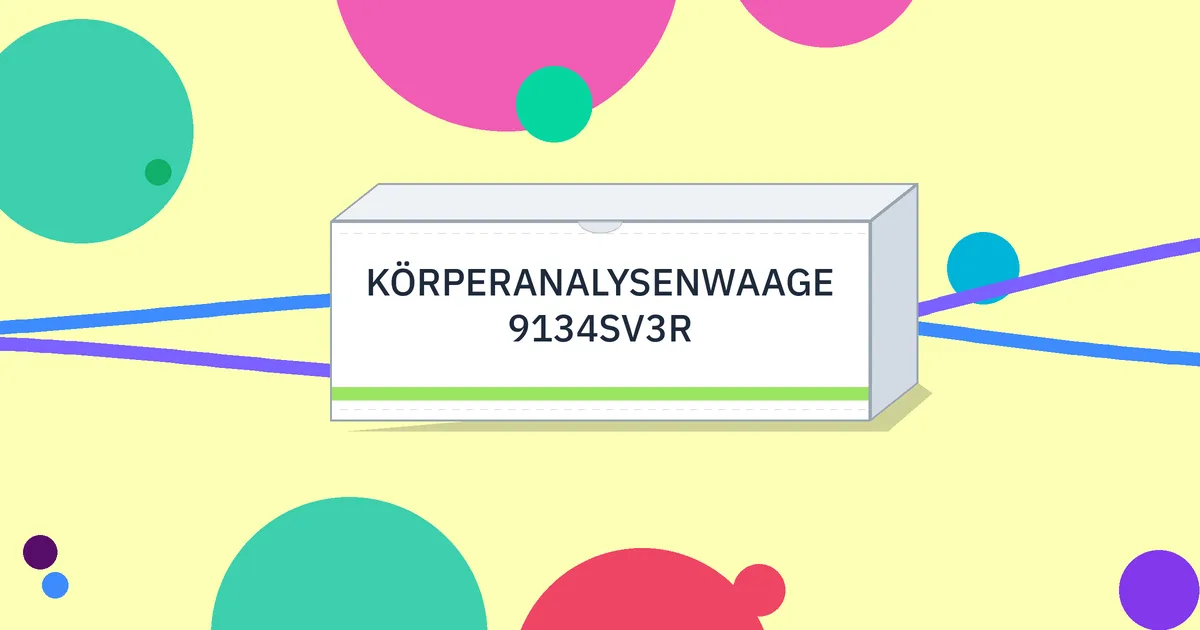 Symbolbild: Packung mit der Aufschrift KÖRPERANALYSENWAAGE 9134SV3R (PZN 09917289) – Verfügbarkeit und Bezug in Apotheken in Frankfurt am Main