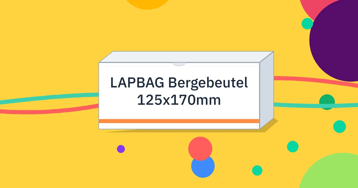 Symbolbild: Packung mit der Aufschrift LAPBAG Bergebeutel 125x170mm (PZN 00944043) – Verfügbarkeit und Bezug in Apotheken in Frankfurt am Main