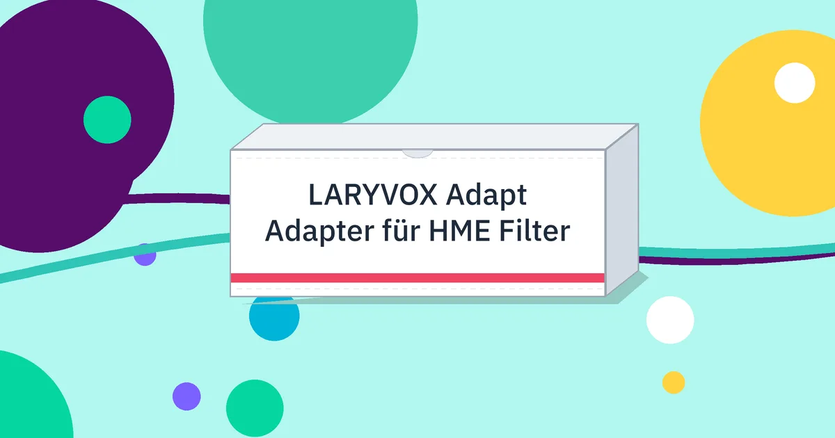 Symbolbild: Packung mit der Aufschrift LARYVOX Adapt Adapter für HME Filter (PZN 08665822) – Verfügbarkeit und Bezug in Apotheken in Frankfurt am Main