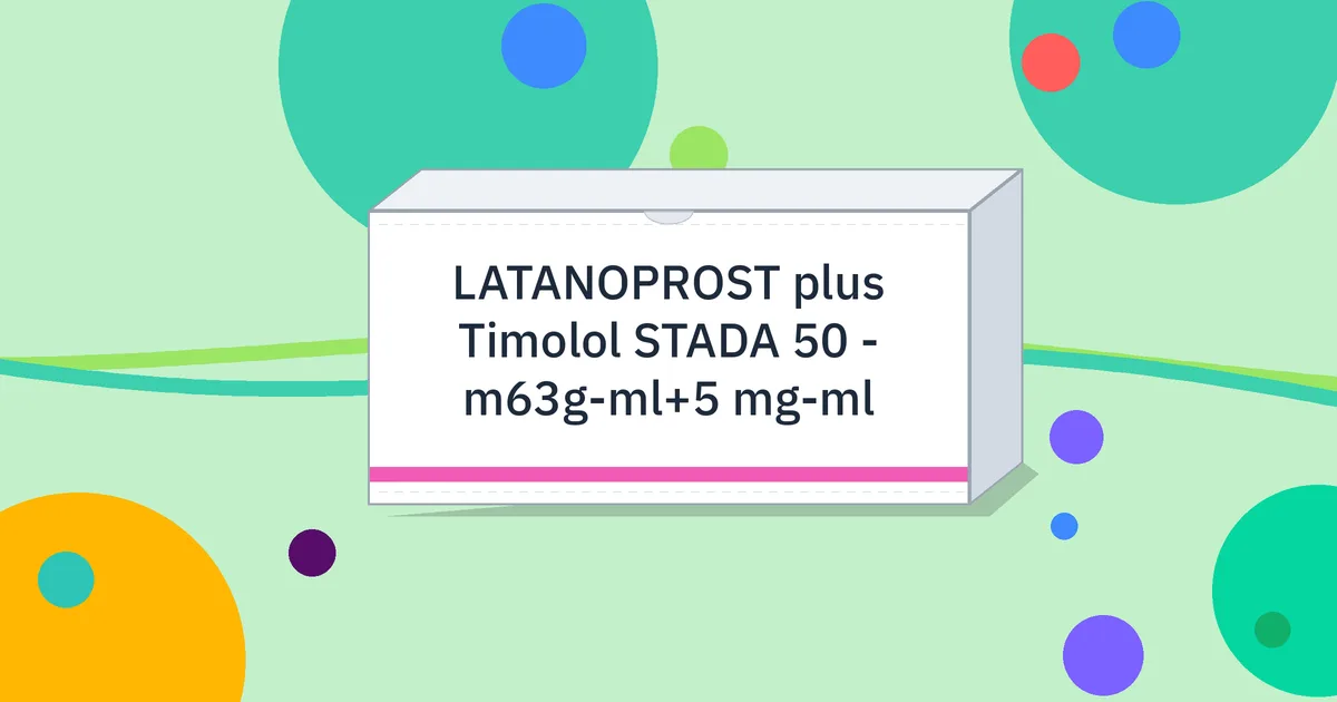 Symbolbild: Packung mit der Aufschrift LATANOPROST plus Timolol STADA 50 -m63g-ml+5 mg-ml (PZN 11871100) – Verfügbarkeit und Bezug in Apotheken in Frankfurt am Main