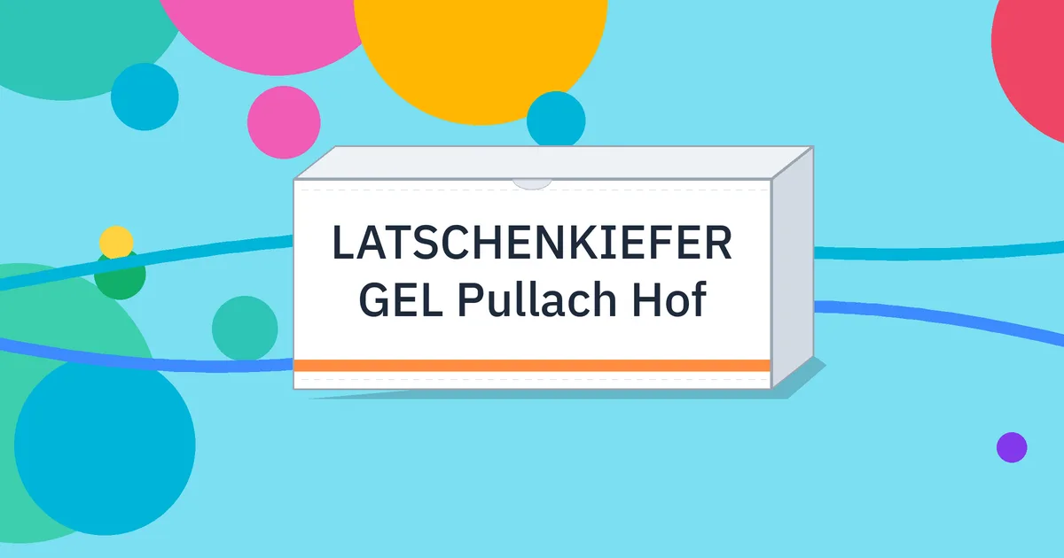 Symbolbild: Packung mit der Aufschrift LATSCHENKIEFER GEL Pullach Hof (PZN 18661883) – Verfügbarkeit und Bezug in Apotheken in Frankfurt am Main