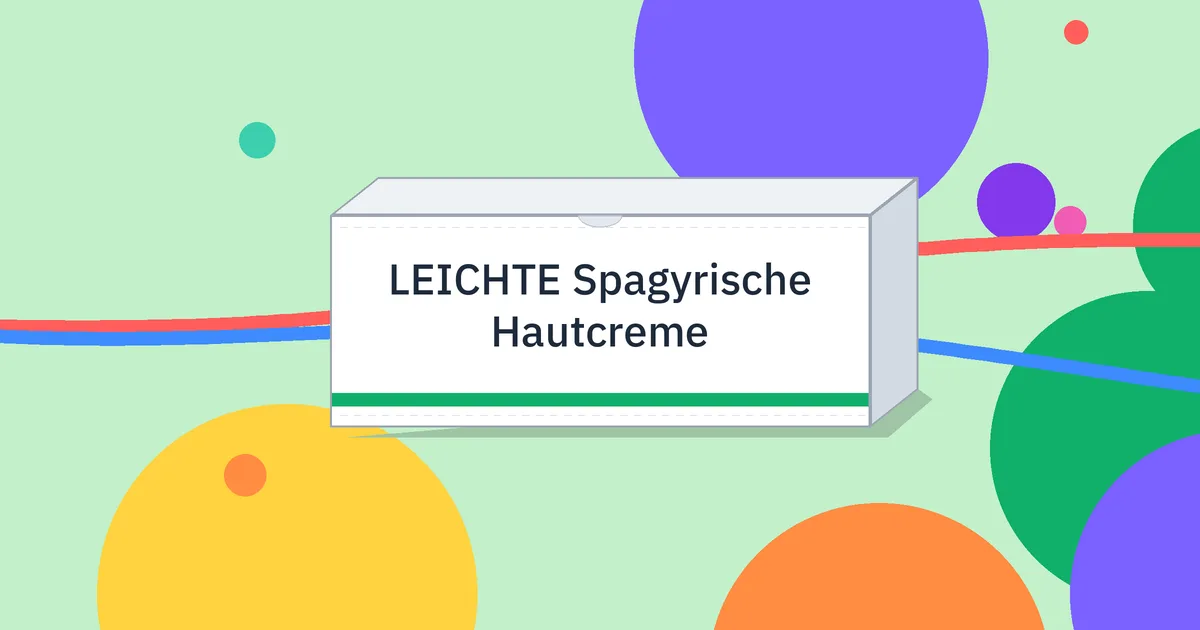 Symbolbild: Packung mit der Aufschrift LEICHTE Spagyrische Hautcreme (PZN 10535104) – Verfügbarkeit und Bezug in Apotheken in Frankfurt am Main